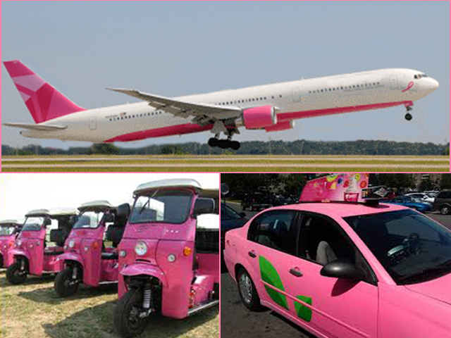 Pink buses, pinkie rickshaws and extra-virgin airlines to the rescue!