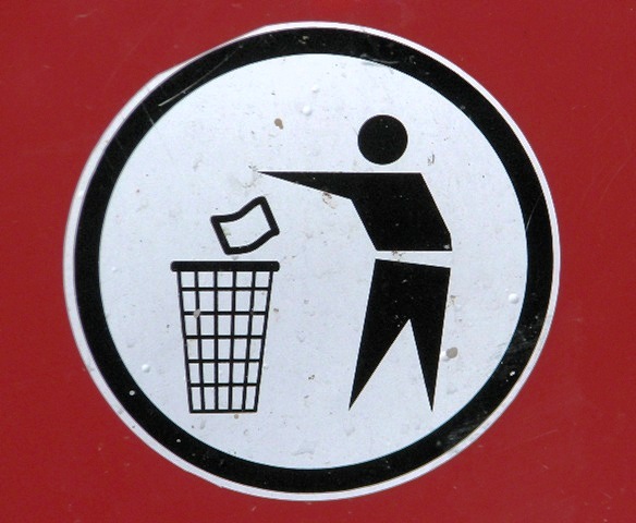 Throwing litter? Use the car pouch