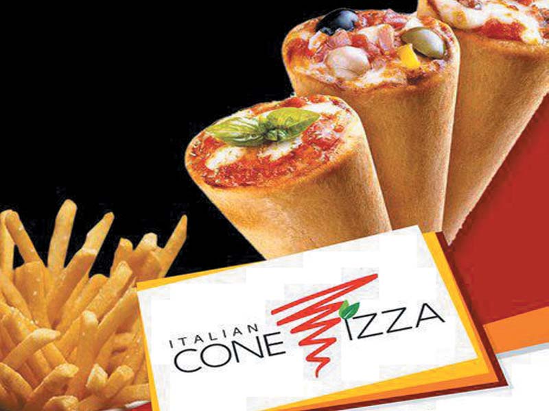 Pizza in a cone!