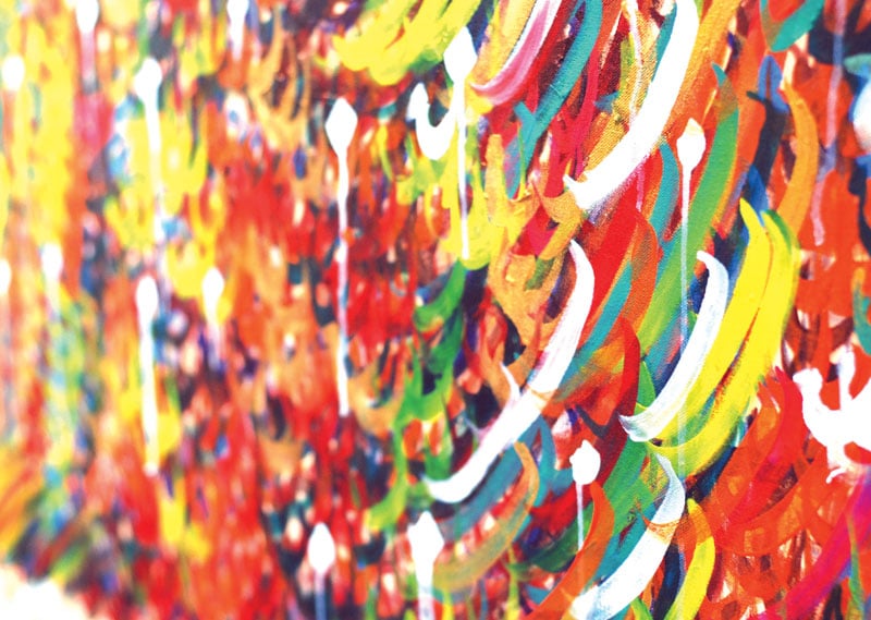 Non-traditional artwork: Two artists showcase contemporary calligraphy ...