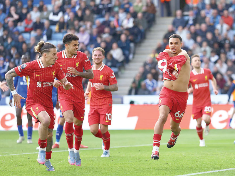 Liverpool on brink of title, Leicester relegated