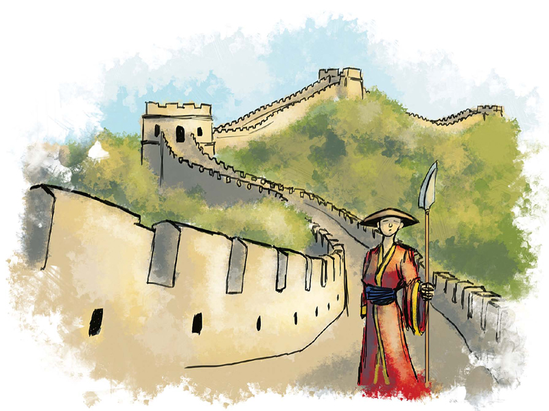 Great Wall Of China Ancient Drawing