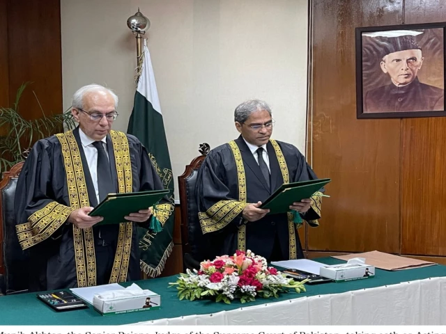 Justice Munib Akhtar assumes charge as acting chief justice of Pakistan