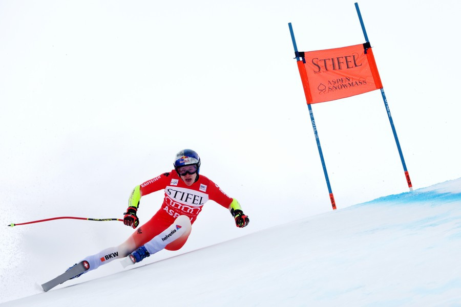 Record-breaking Odermatt wins super-G title Record-breaking Odermatt wins super-G title